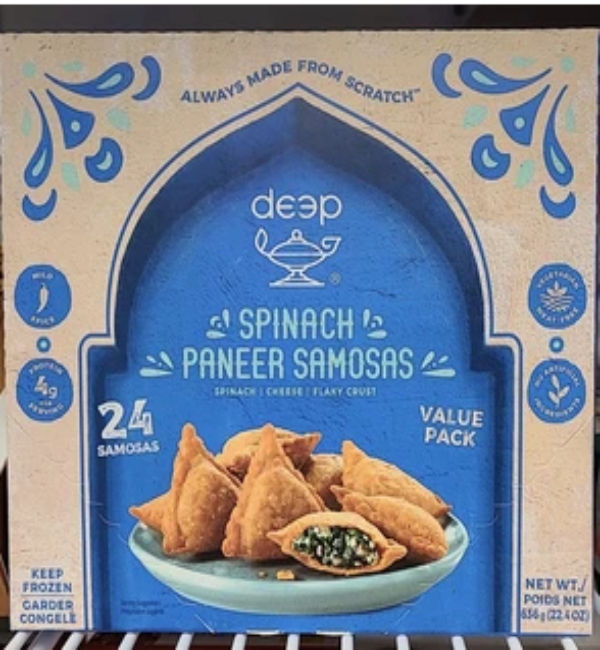 DEEP Spinach Paneer Samosas (24 pcs) – East India Pantry