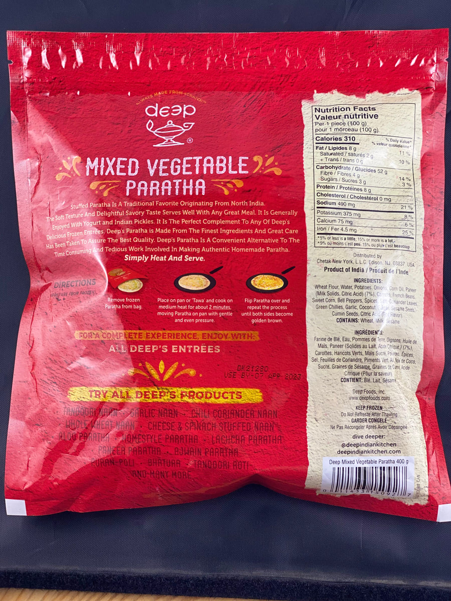 Deep Mixed Vegetable Paratha – East India Pantry